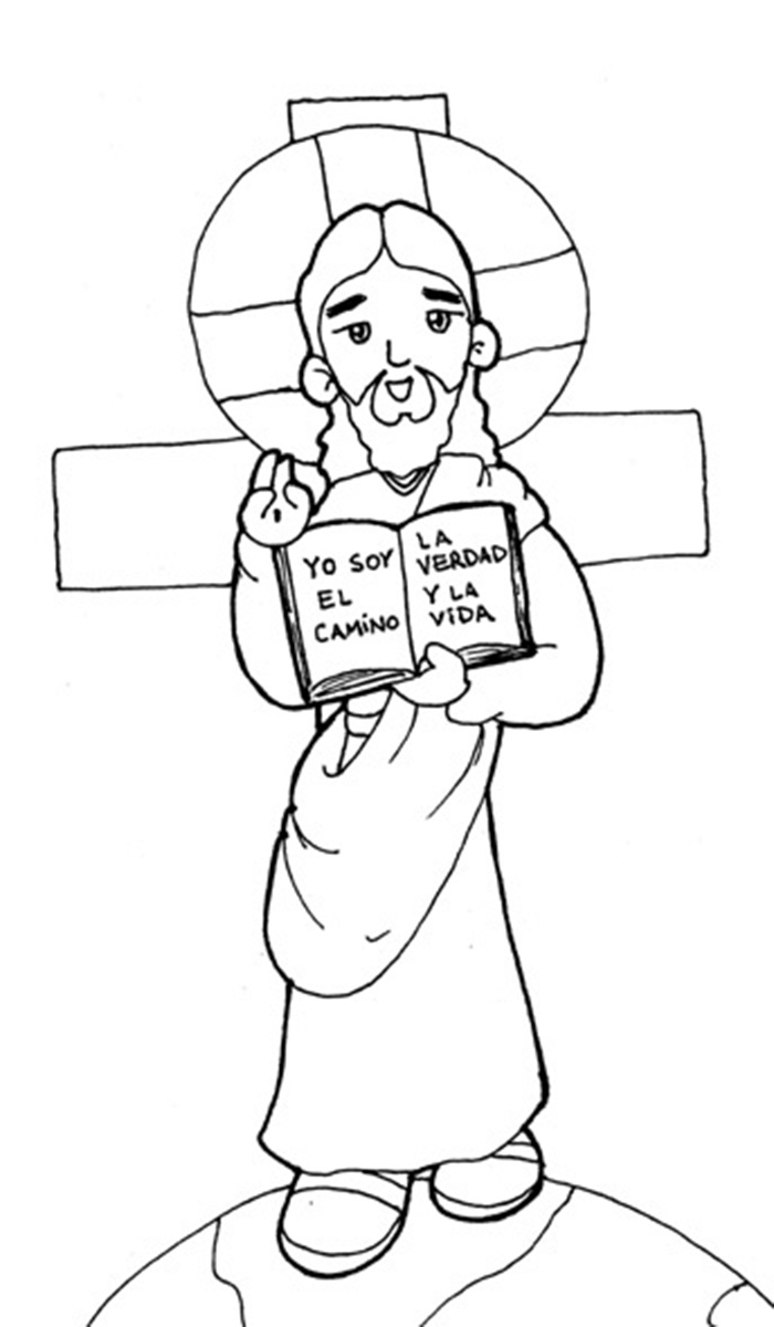 Imprime y colorea dibujos de Jesús en la Última Cena y con la cruz Imprime y colorea dibujos de Jesús en la Última Cena y con la cruz