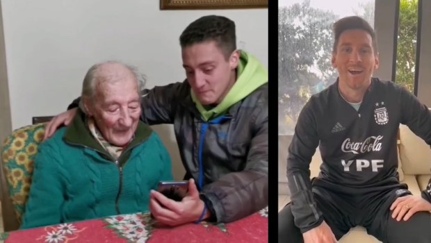 La sorpresa de Messi a un abuelo de 100 años que tiene registro de ...