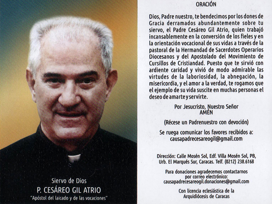 El “Padre Gil” rezó a la Virgen en su lecho de enfermo, ahora va rumbo ...