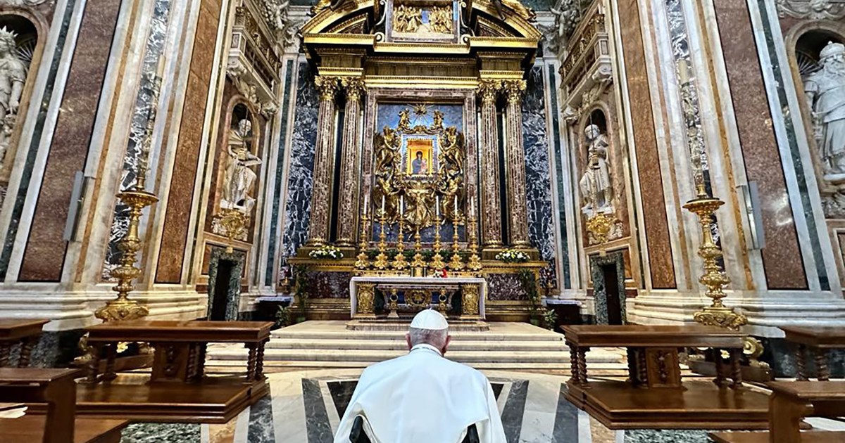 JMJ: de vuelta a Roma, el Papa fue a dar gracias a la Virgen